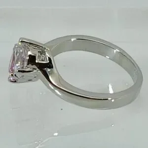 Unique Vintage | Jewelry | Vintage Toi Et Moi 2ct Pink And Clear Round ...